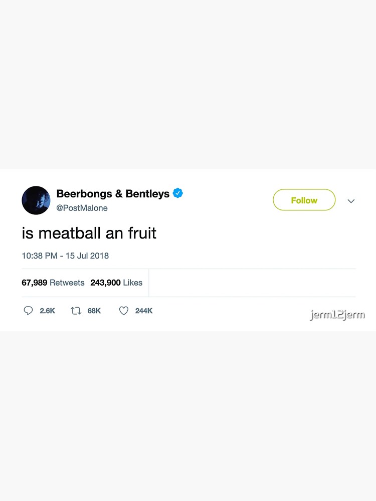 "Post Malone Iconic Tweet" Sticker for Sale by jerm12jerm | Redbubble