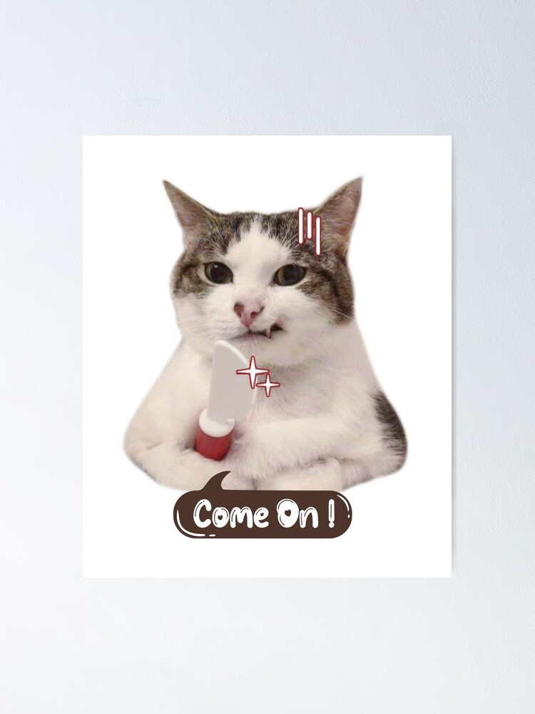 "Gypsy Cat Meme Sticker" Poster for Sale by artminvm | Redbubble