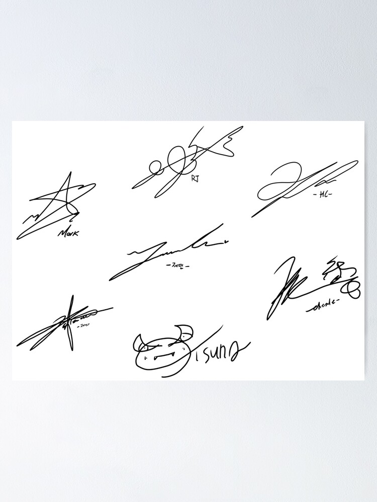"NCT DREAM signatures" Poster by MADCITYY | Redbubble