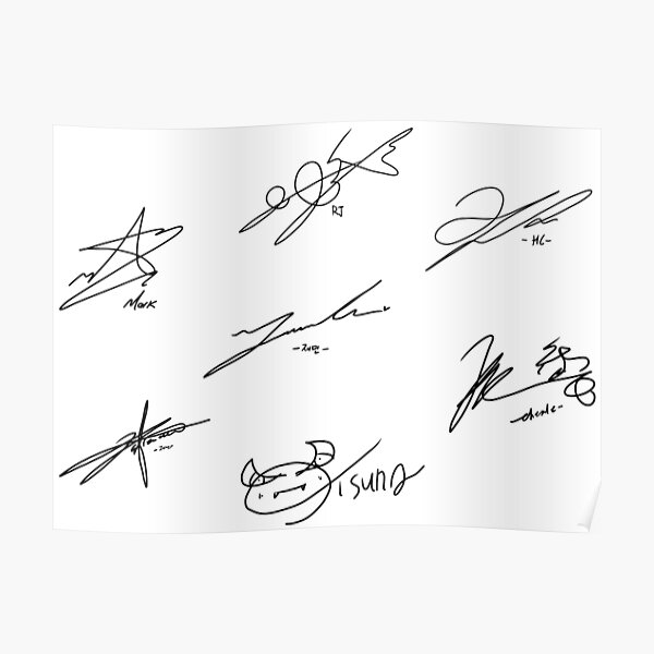 "NCT DREAM signatures" Poster by MADCITYY | Redbubble