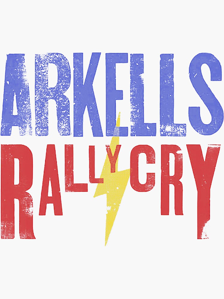 "Rally cry Arkells petir bledek" Sticker for Sale by generatorrusak3 ...