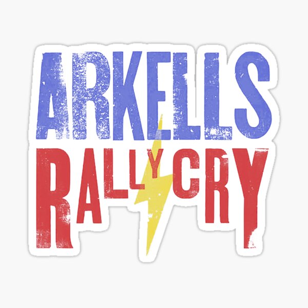 "Rally cry Arkells petir bledek" Sticker for Sale by generatorrusak3 ...