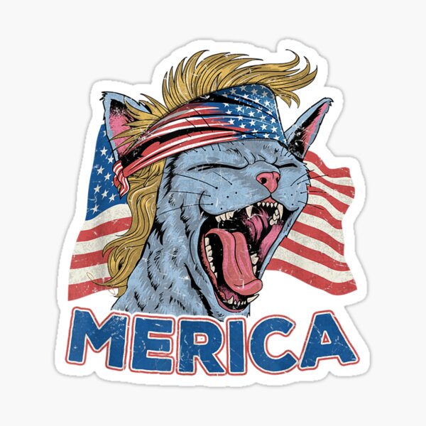 " Mullet July American Flag Merica" Sticker for Sale by arlene779 ...