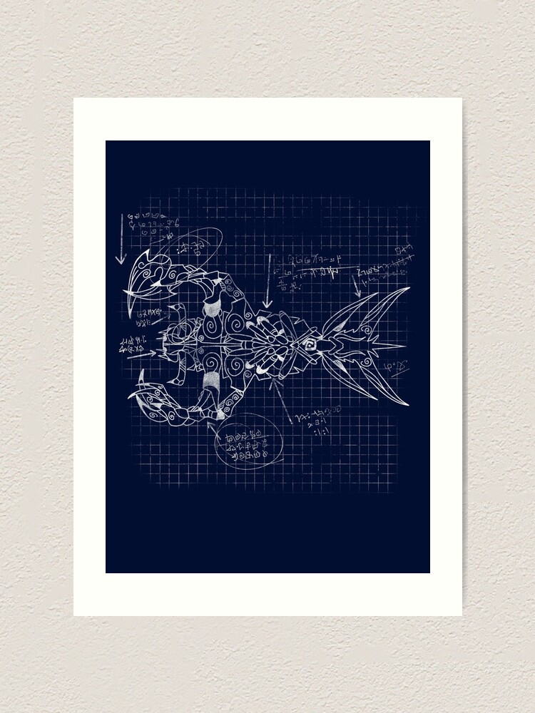 "White Leviathan Blueprint (Atlantis the Lost Empire)" Art Print for ...
