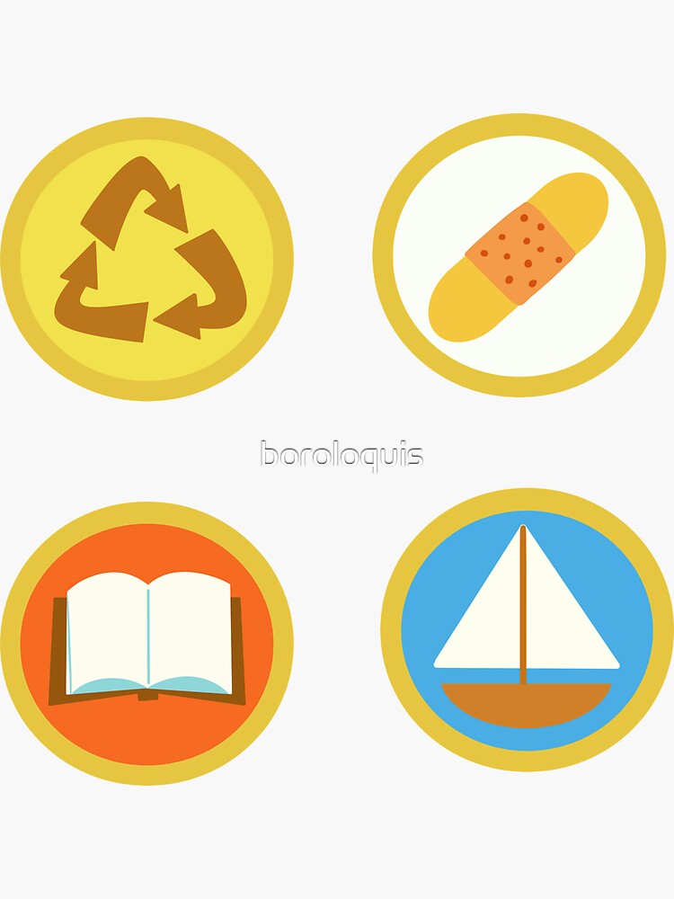 Pegatina «Insignias de Russell Wilderness Explorer 3» de boroloquis ...