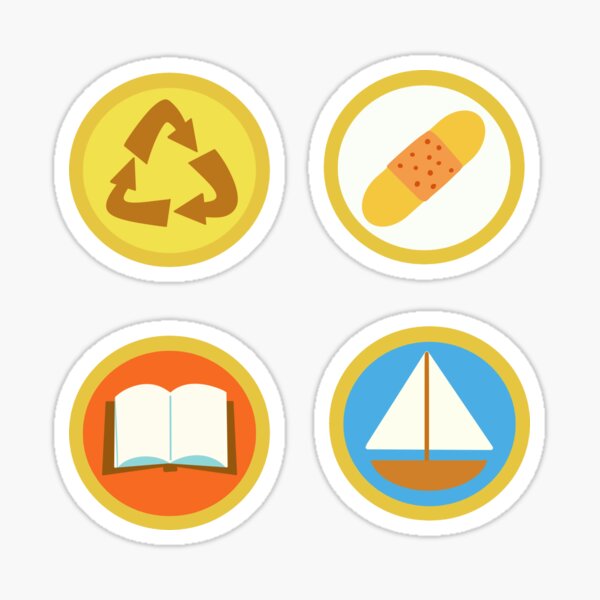 "Russell Wilderness Explorer badges 3 " Sticker for Sale by boroloquis ...