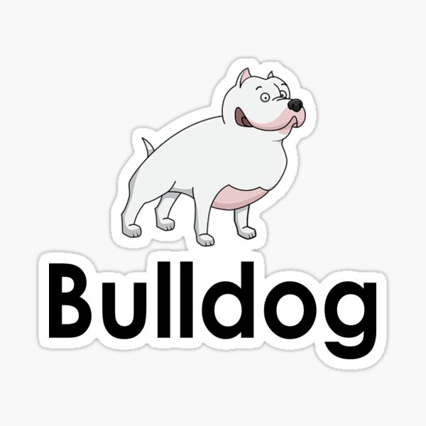 "Bulldog Dog Owner Sticker" Sticker by deanworld | Redbubble