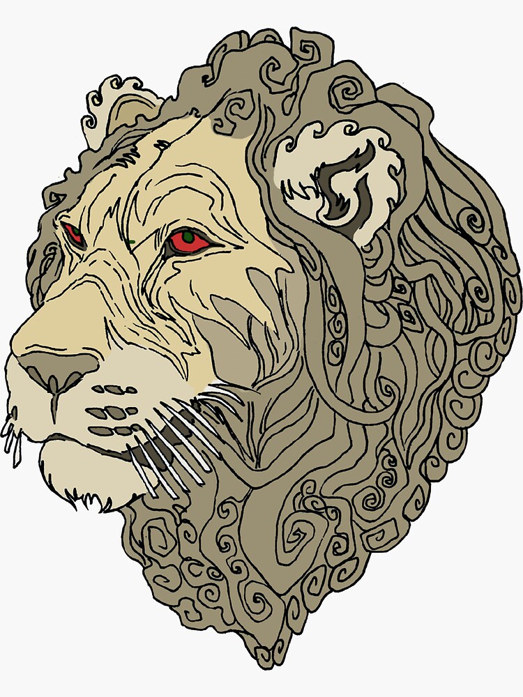 "National Animal of Iran: Persian Lion" Sticker for Sale by ...
