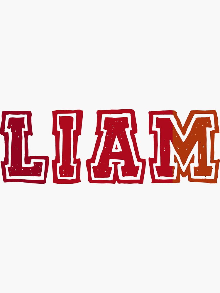 "LIAM" Sticker for Sale by ruviogevio | Redbubble