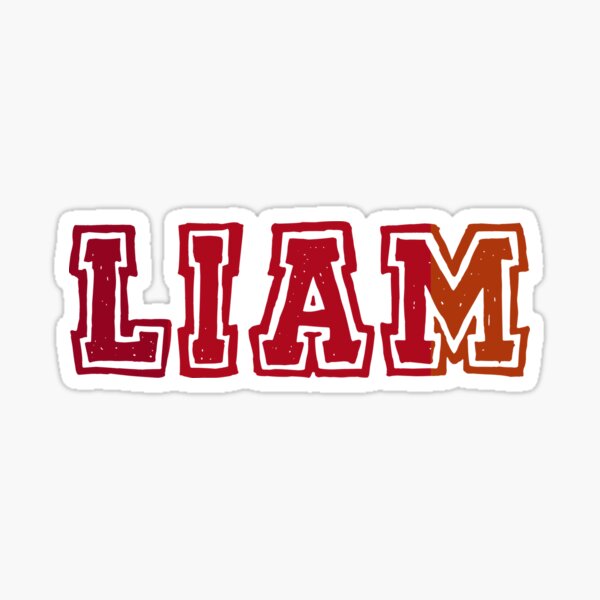 "LIAM" Sticker for Sale by ruviogevio | Redbubble