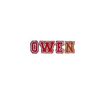 "OWEN" Sticker for Sale by ruviogevio | Redbubble