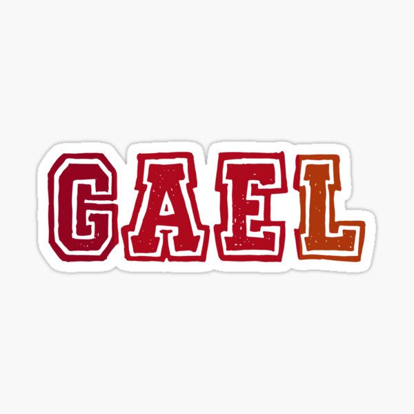 "GAEL" Sticker for Sale by ruviogevio | Redbubble