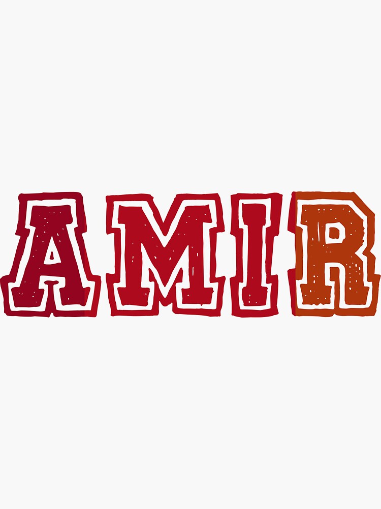 "AMIR" Sticker for Sale by ruviogevio | Redbubble