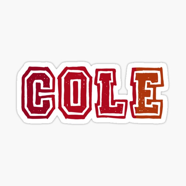 "COLE" Sticker for Sale by ruviogevio | Redbubble