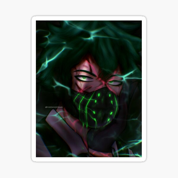 "Villain Deku " Sticker for Sale by FoxRocksDraws | Redbubble