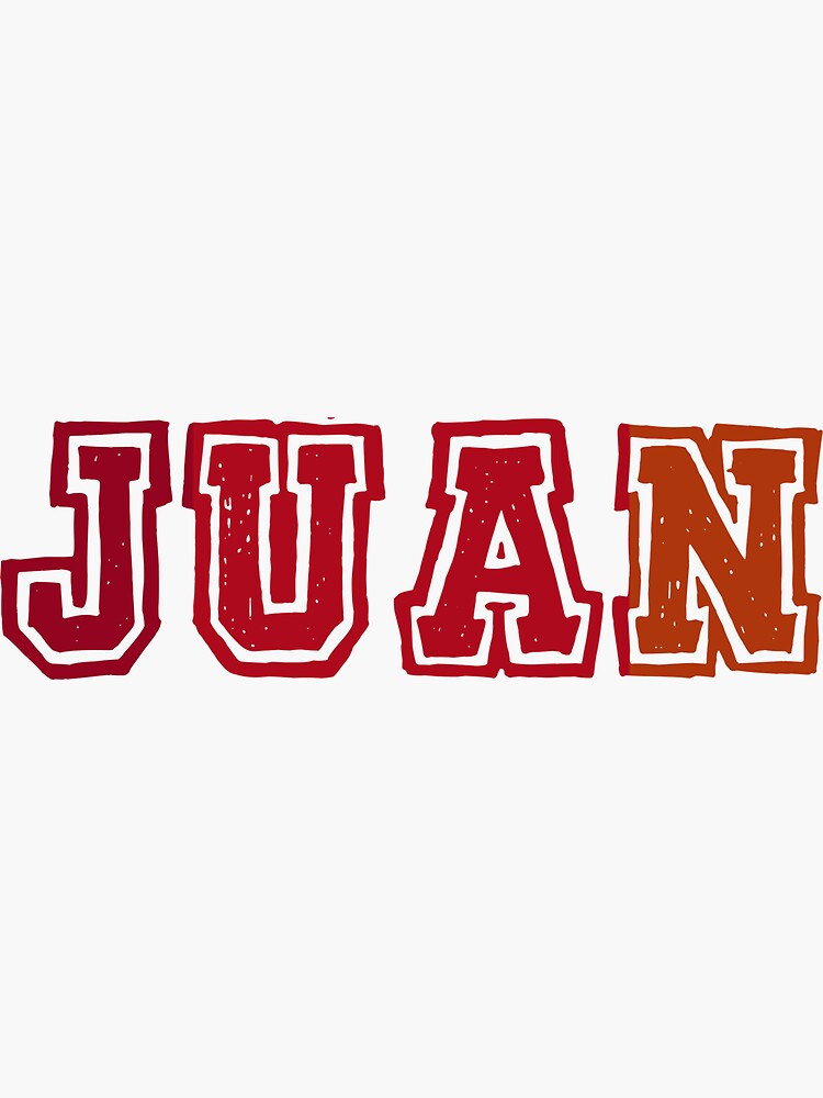 "JUAN" Sticker for Sale by ruviogevio | Redbubble