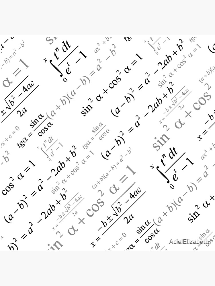 "Math Formula" Sticker for Sale by AcielElizabeth | Redbubble