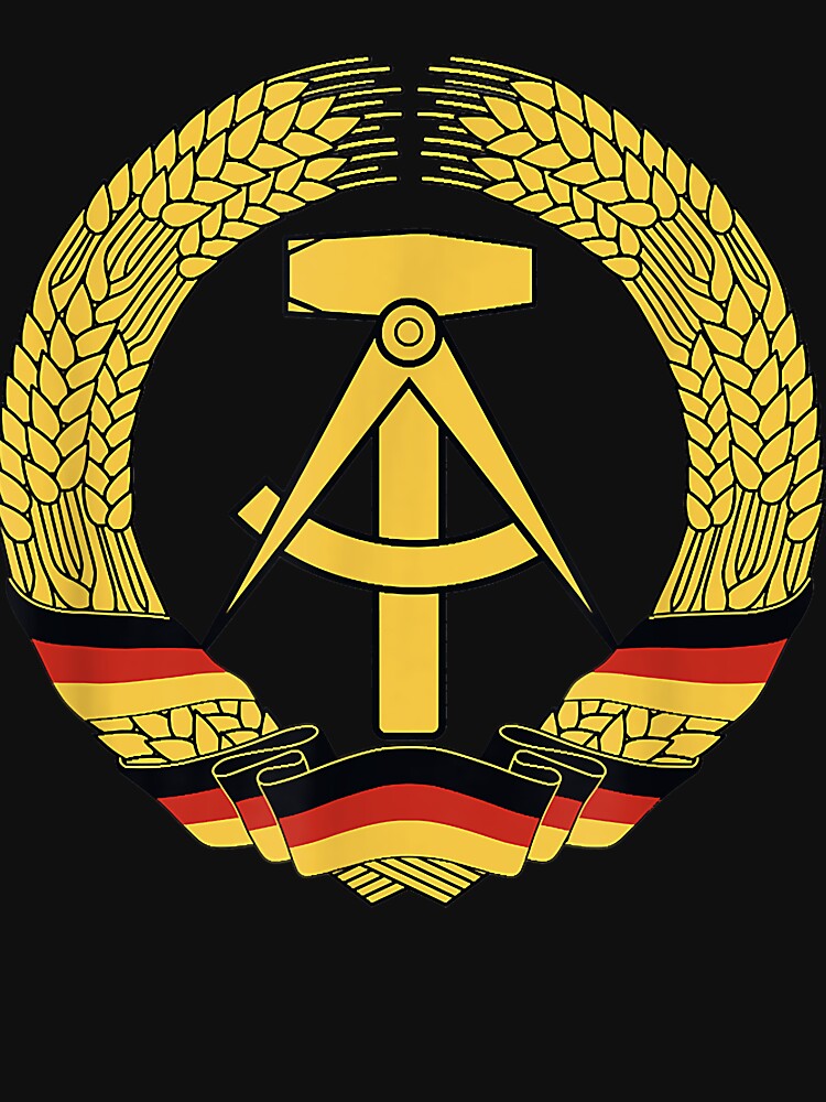 "GDR coat of arms German Democratic Republic flag east" T-shirt for ...