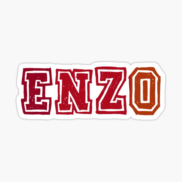 "ENZO" Sticker for Sale by ruviogevio | Redbubble