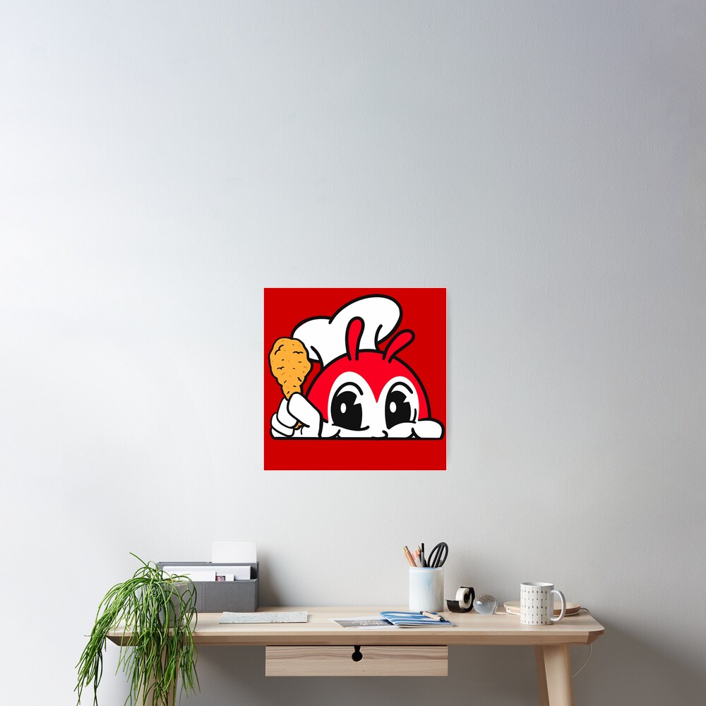 "JOLLIBEE PEEKING CUTE CHICKEN JOY FILIPINO STICKER" Poster by aydapadi ...