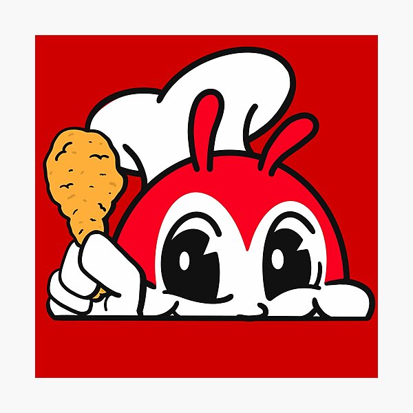Jollibee Peeking Cute Chicken Joy Filipino Sticker Photographic Print For Sale By Aydapadi