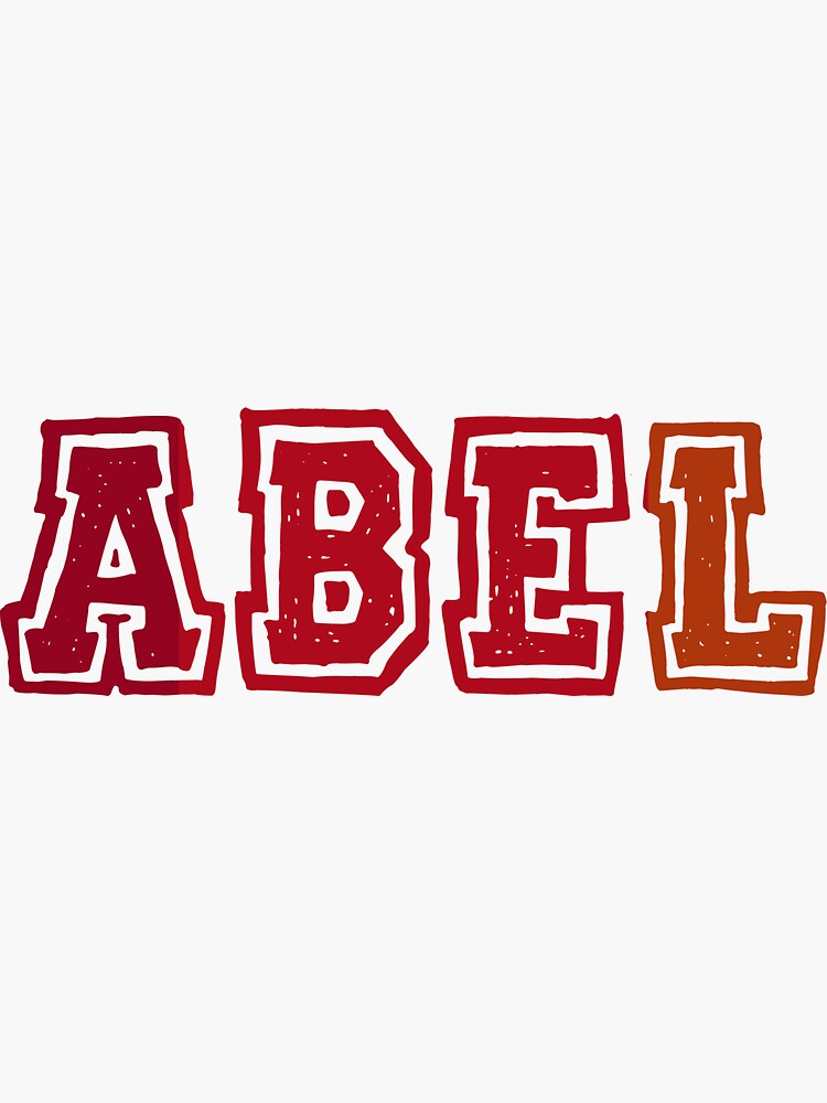 "ABEL" Sticker for Sale by ruviogevio | Redbubble