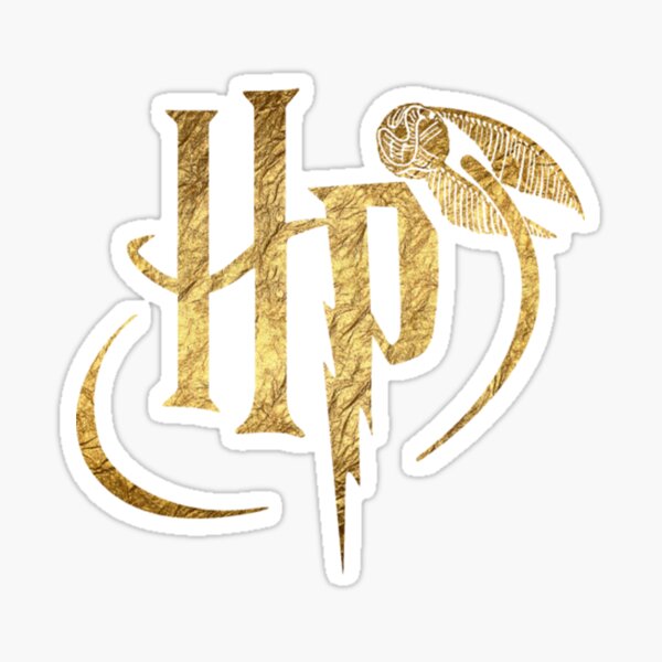"HP Logo Gold" Sticker for Sale by potterharry | Redbubble