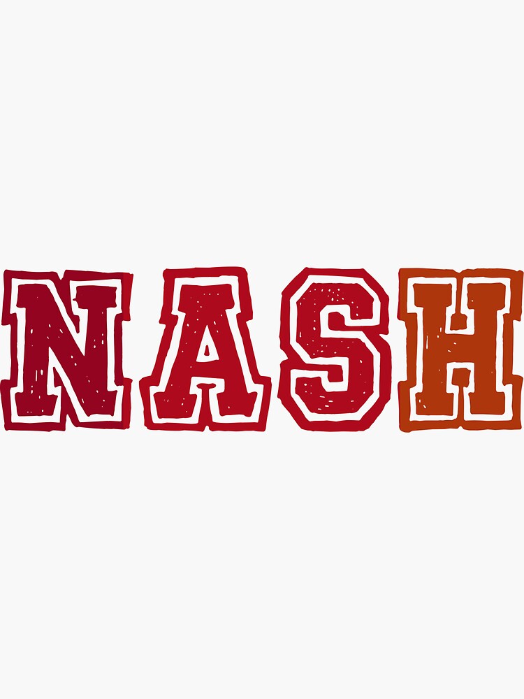 "NASH" Sticker for Sale by ruviogevio | Redbubble