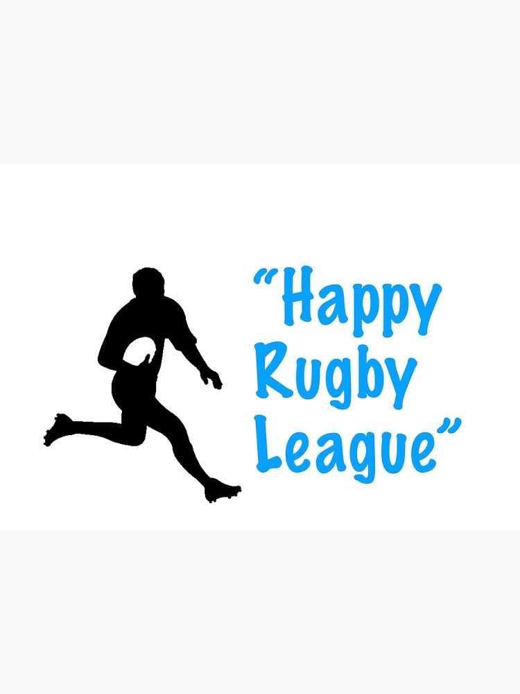 "Happy Rugby League silhouette" Sticker by Mad-as-hell | Redbubble