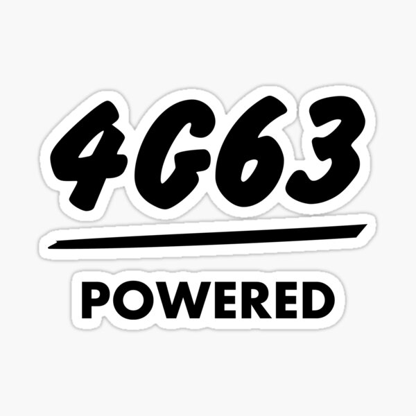 "JDM sticker & Tee-shirt - Engine powered 4G63" Sticker by fastlanejdm ...