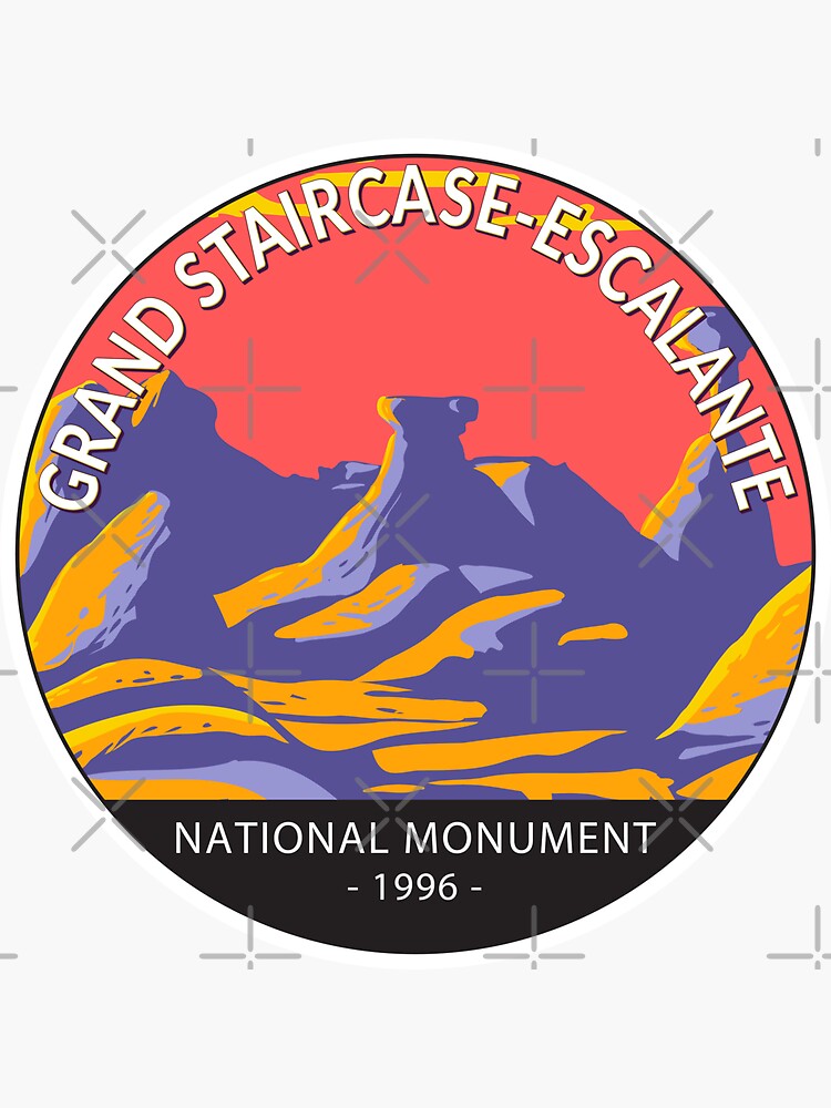 "Grand Staircase Escalante National Monument Utah Circle" Sticker for ...