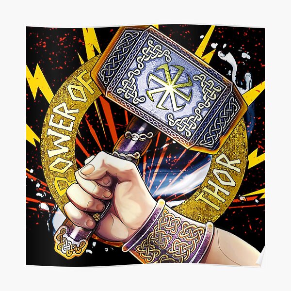 "mjolnir power" Poster by nightmare666 | Redbubble