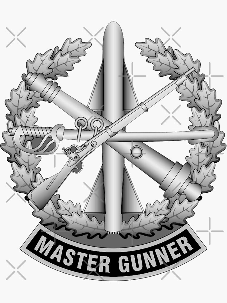 "MASTER GUNNER" Sticker for Sale by coffeecountyjim | Redbubble