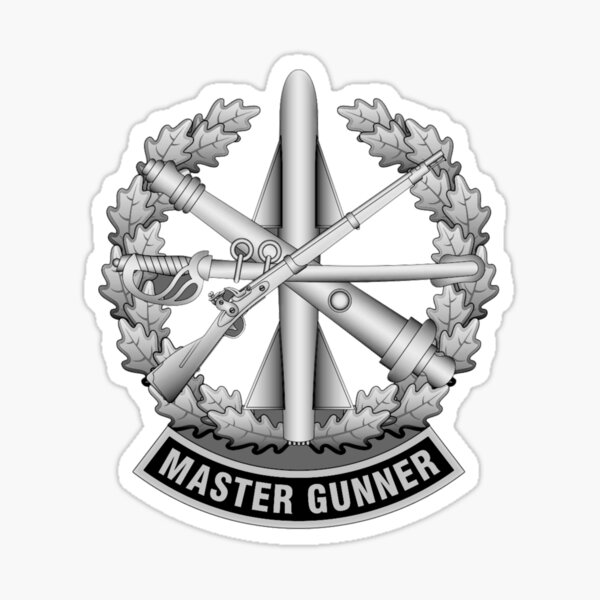 "MASTER GUNNER" Sticker for Sale by coffeecountyjim | Redbubble
