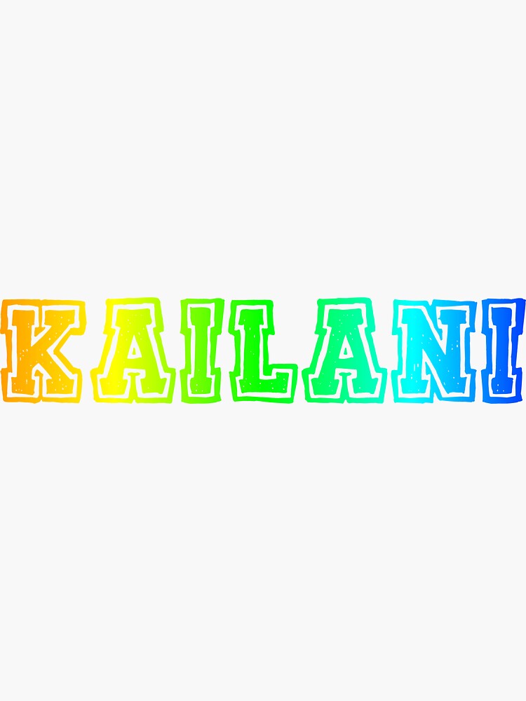 "KAILANI in rainbow color" Sticker for Sale by pironstouse | Redbubble