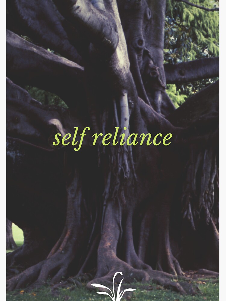"self reliance" Sticker for Sale by ChrisCrete | Redbubble