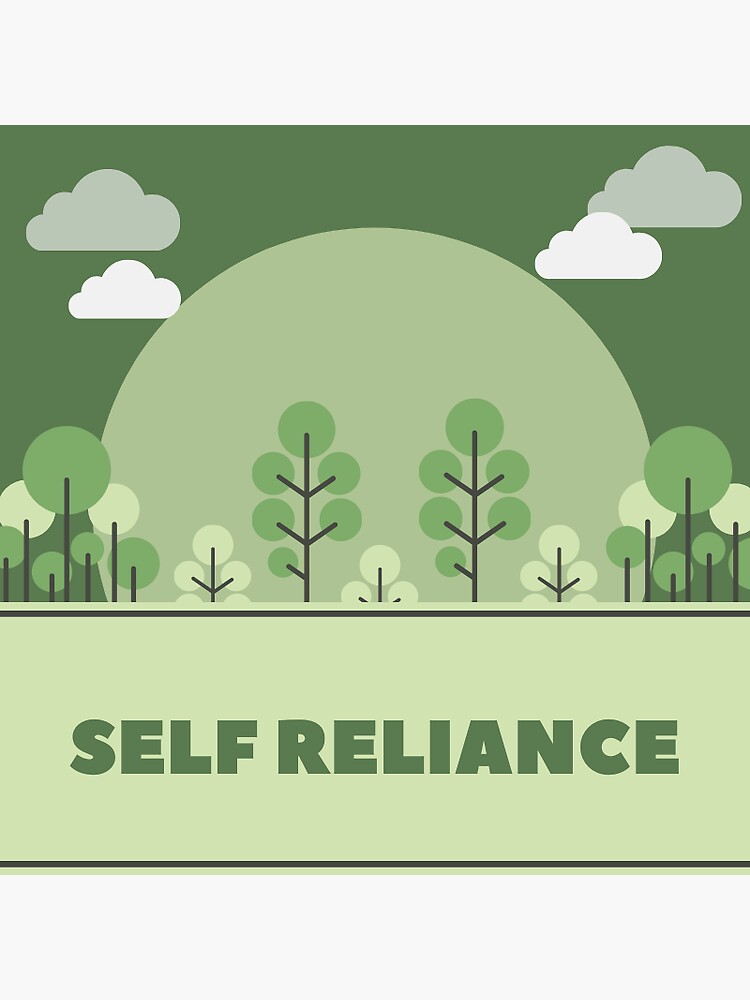 "self reliance" Sticker for Sale by ChrisCrete | Redbubble