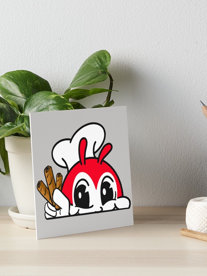 "JOLLIBEE PEEKING CUTE LUMPIA PINOY STICKER" Art Board Print for Sale ...