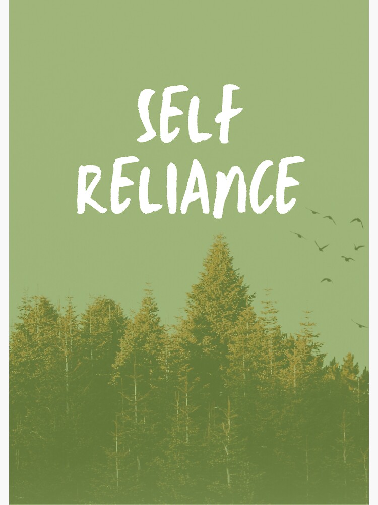 "self reliance" Sticker for Sale by ChrisCrete | Redbubble