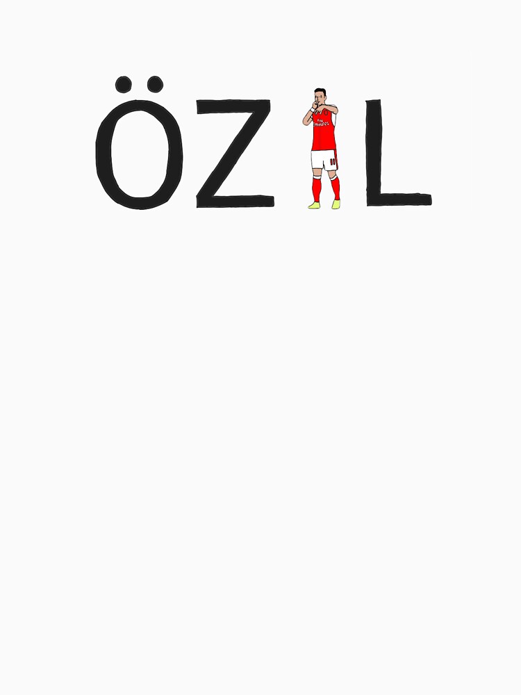 "Ozil Lettering" T-shirt for Sale by poorlydrawnarse | Redbubble ...