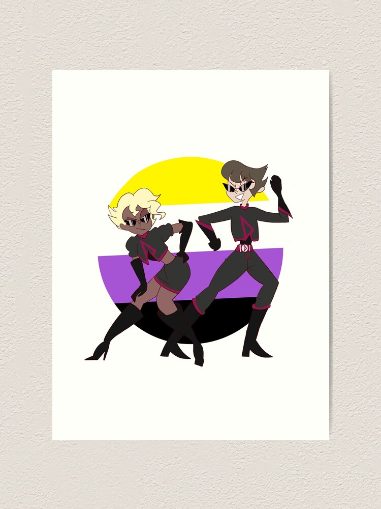 "Non Binary Agent One and Two Helluva Boss" Art Print for Sale by Mrs ...