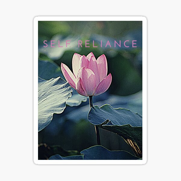 "self reliance" Sticker for Sale by ChrisCrete | Redbubble