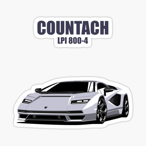 "Countach LPI 800-4" Sticker for Sale by ElseWorldDesign | Redbubble
