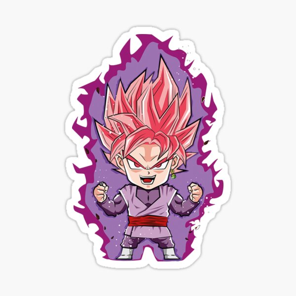 "Black Goku chibi 2" Sticker by robertsonmarvin | Redbubble