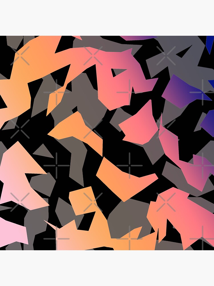 "Stylish Shattered Gradient Camo Pattern V2" Sticker for Sale by ...