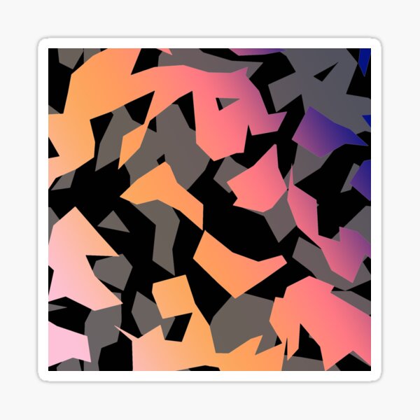 "Stylish Shattered Gradient Camo Pattern V2" Sticker for Sale by ...