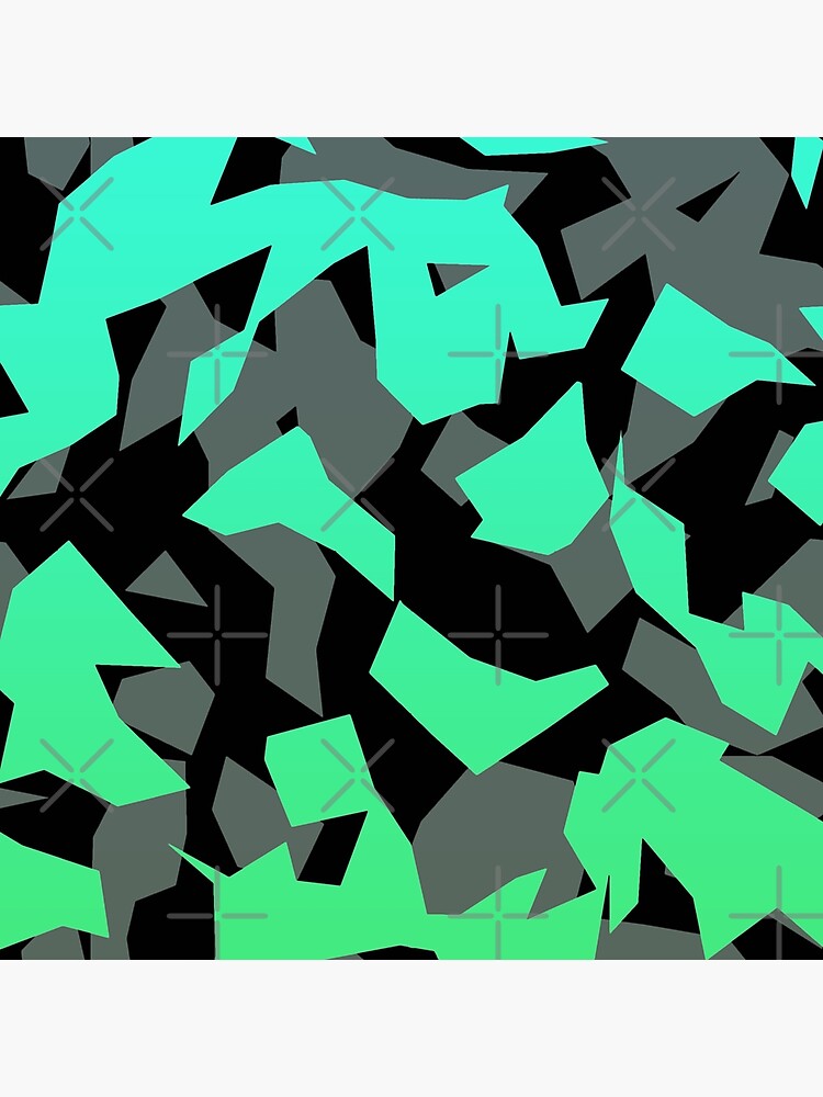 "Stylish Shattered Gradient Camo Pattern V4" Poster for Sale by ...