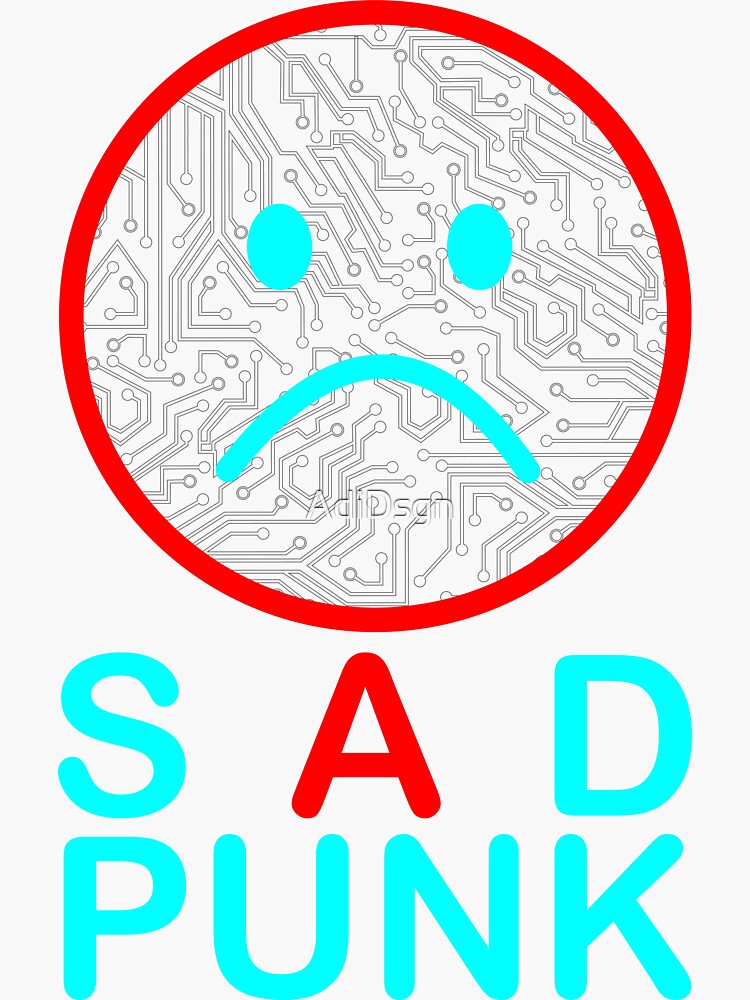 "Sad Punk" Sticker by AdiDsgn | Redbubble