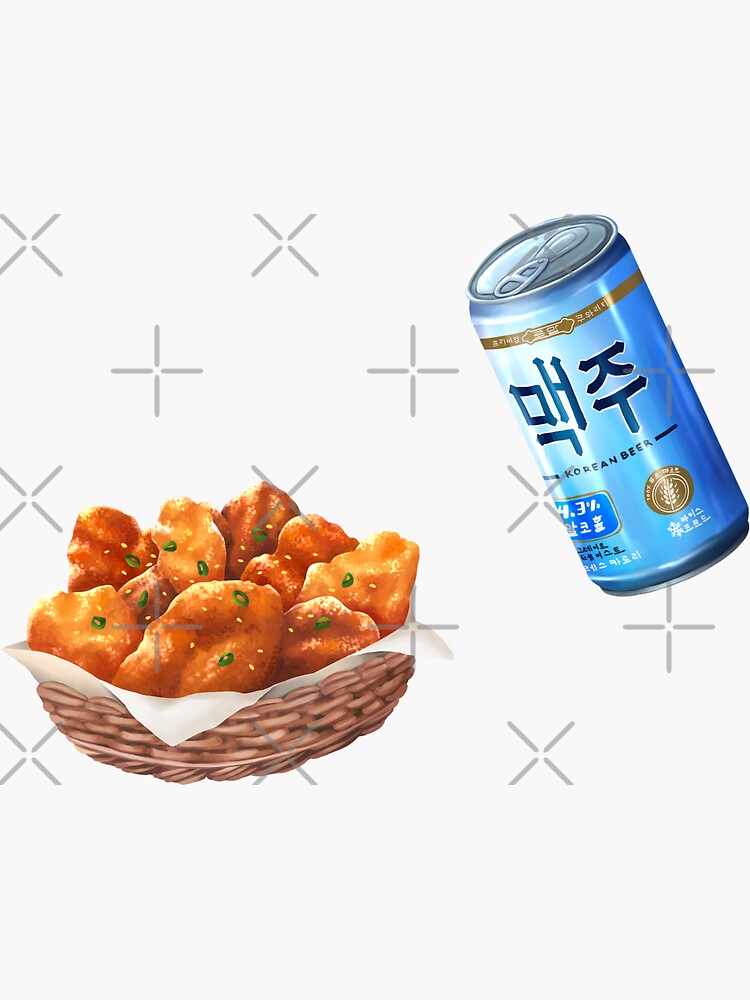 "Chimaek" Sticker for Sale by rawmawr | Redbubble