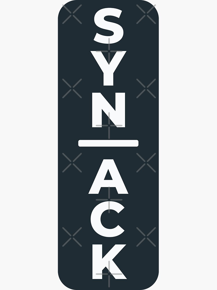 "SYN ACK TCP Networking " Sticker for Sale by SphereZones | Redbubble